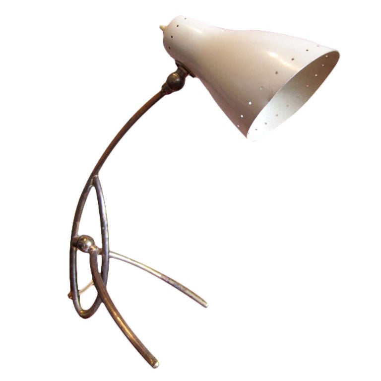 Small Brass adjustable table lamp at 1stDibs