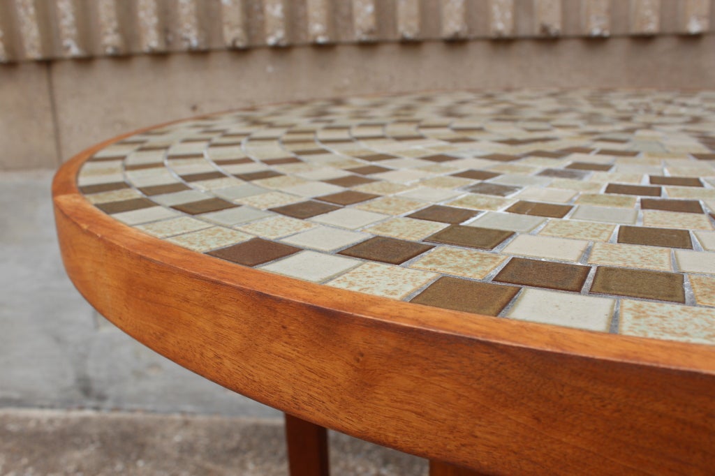 Ceramic tile top dining table by Gordon Martz at 1stDibs