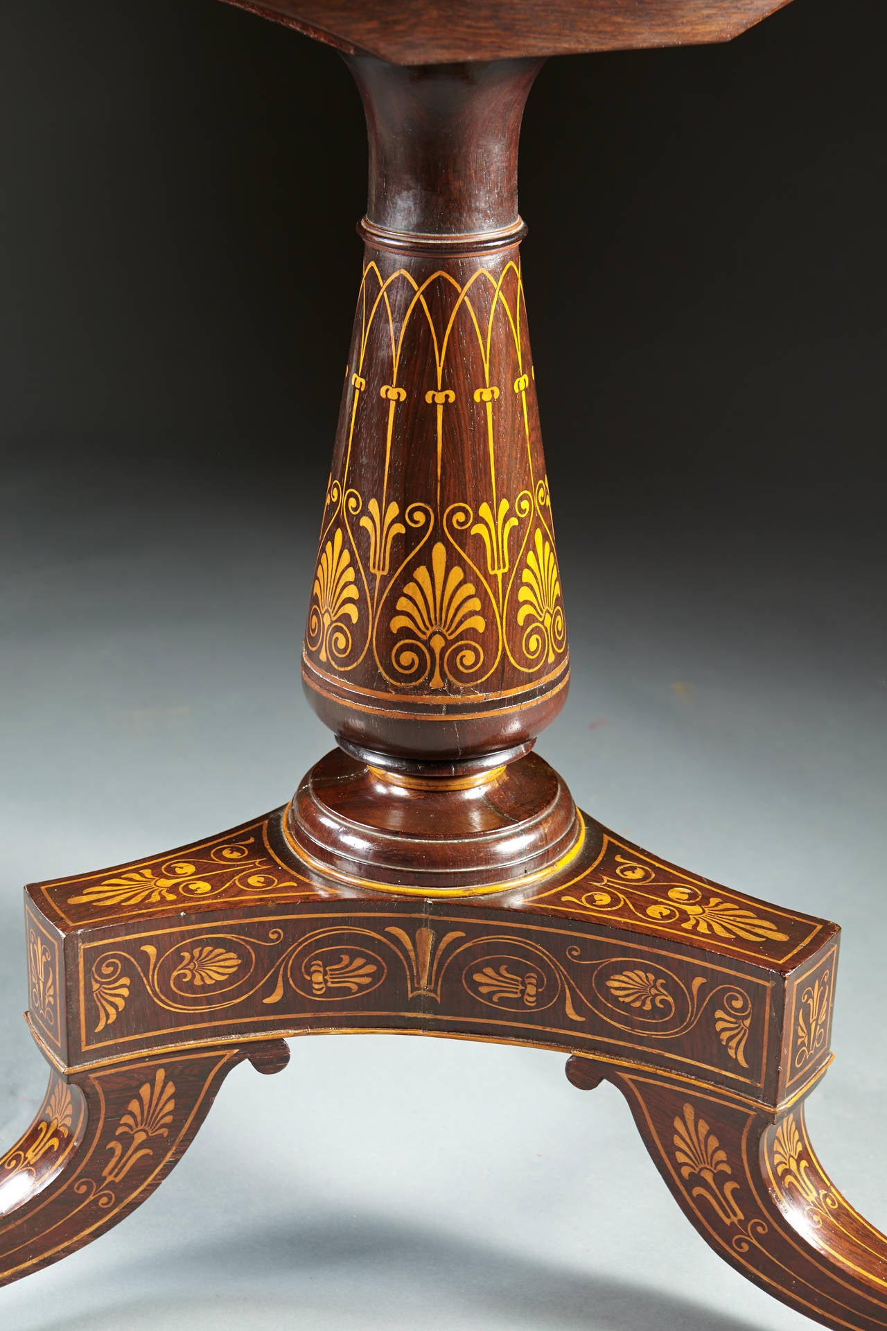 Italian Inlaid Tilt-Top Center Table For Sale at 1stDibs