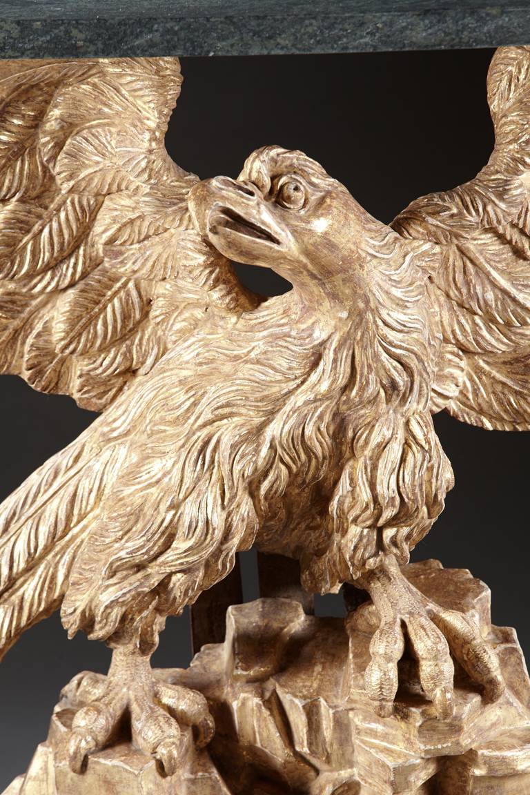 Regency Period Carved and Gilded Eagle Console Table at 1stDibs
