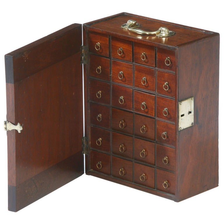 English Chippendale Spice Chest at 1stDibs