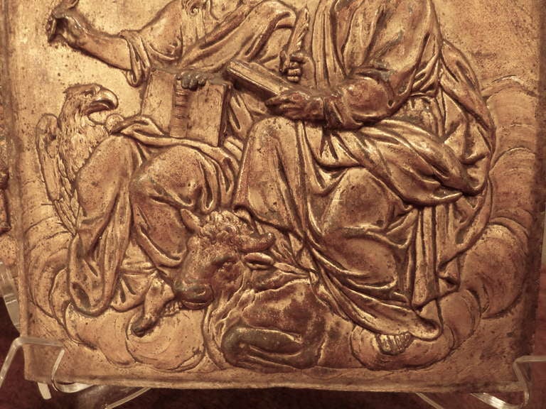 Italian Gilt Lead Plaques 17th Century For Sale at 1stDibs