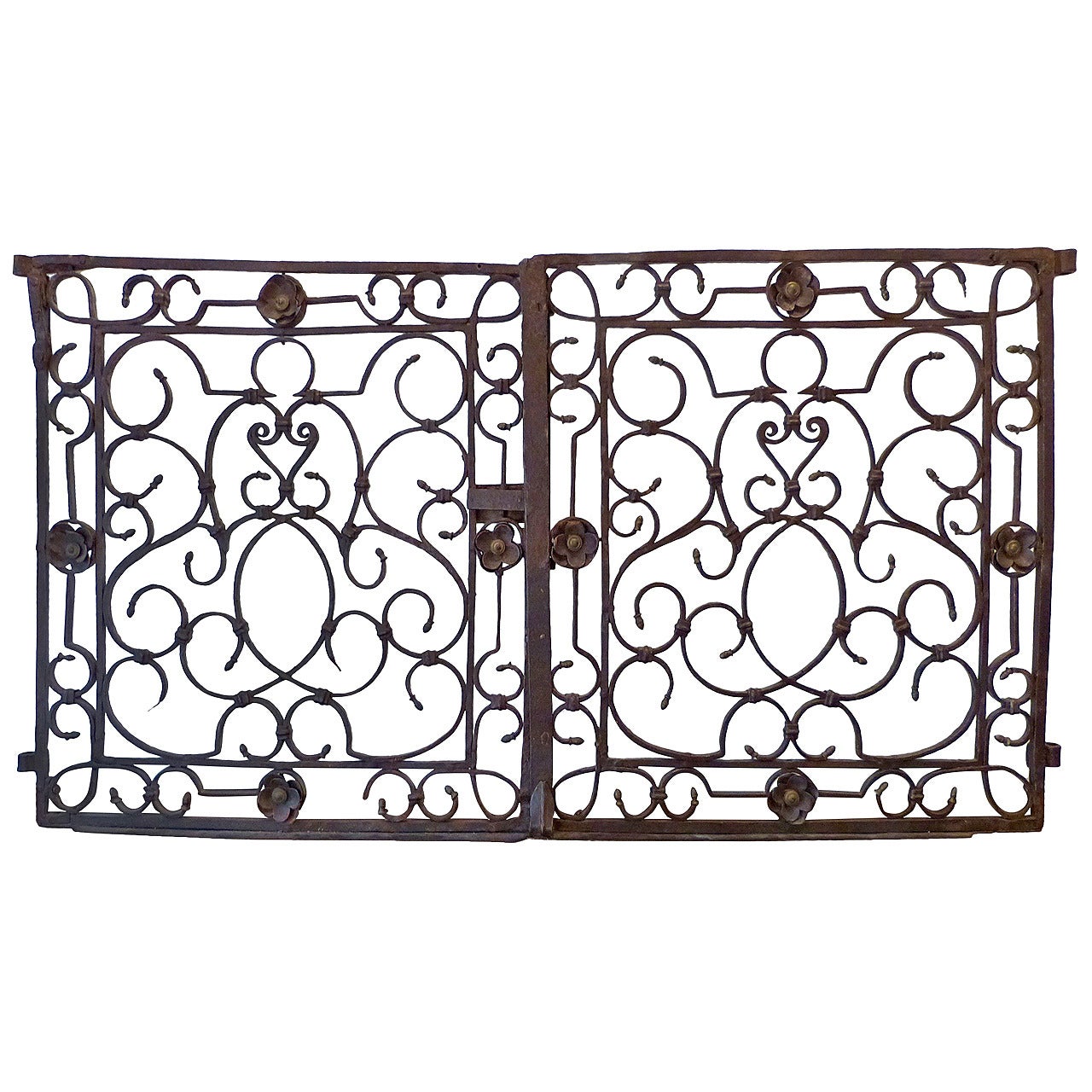 Hand-Wrought Iron Gate, 18th Century at 1stDibs