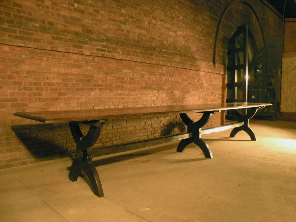 16 foot long 17th century French Oak trestle Table For Sale at 1stDibs ...