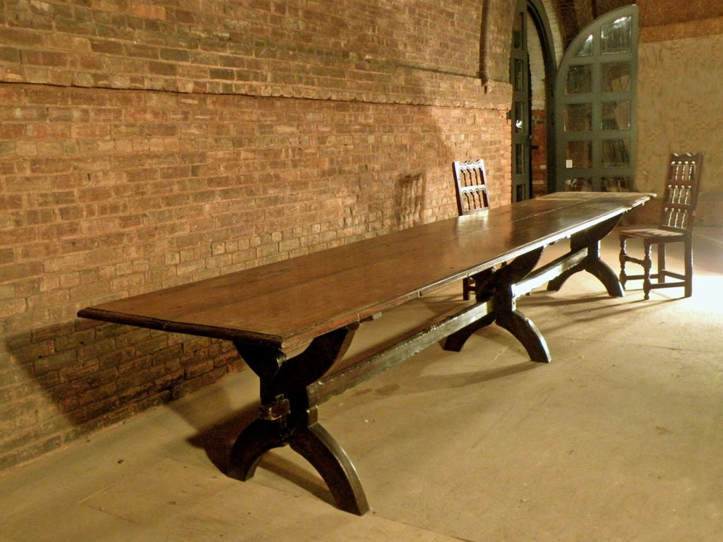 16 foot long 17th century French Oak trestle Table For Sale at 1stDibs ...