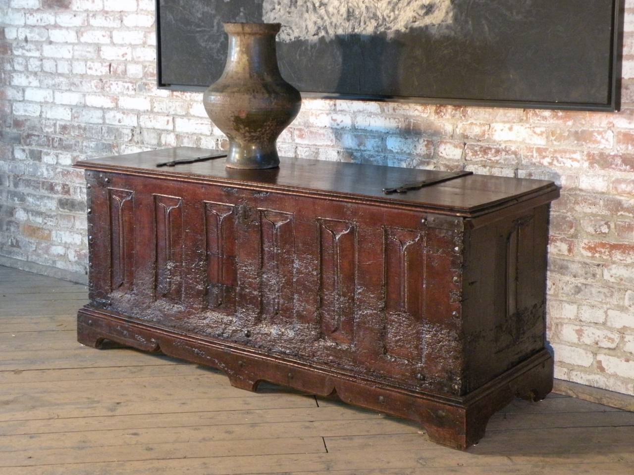 15th century French Medieval walnut Bookfold Coffer For Sale at 1stDibs ...