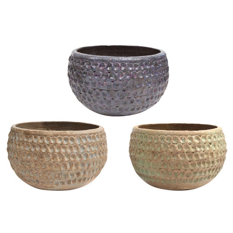 3 Large Scale Stan Bitters Ceramic Pots at 1stDibs