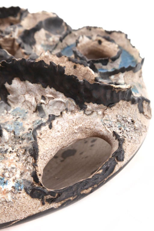 Joseph Broudo Large Crater-Like Ceramic Vessel, 1970s For Sale at 1stDibs