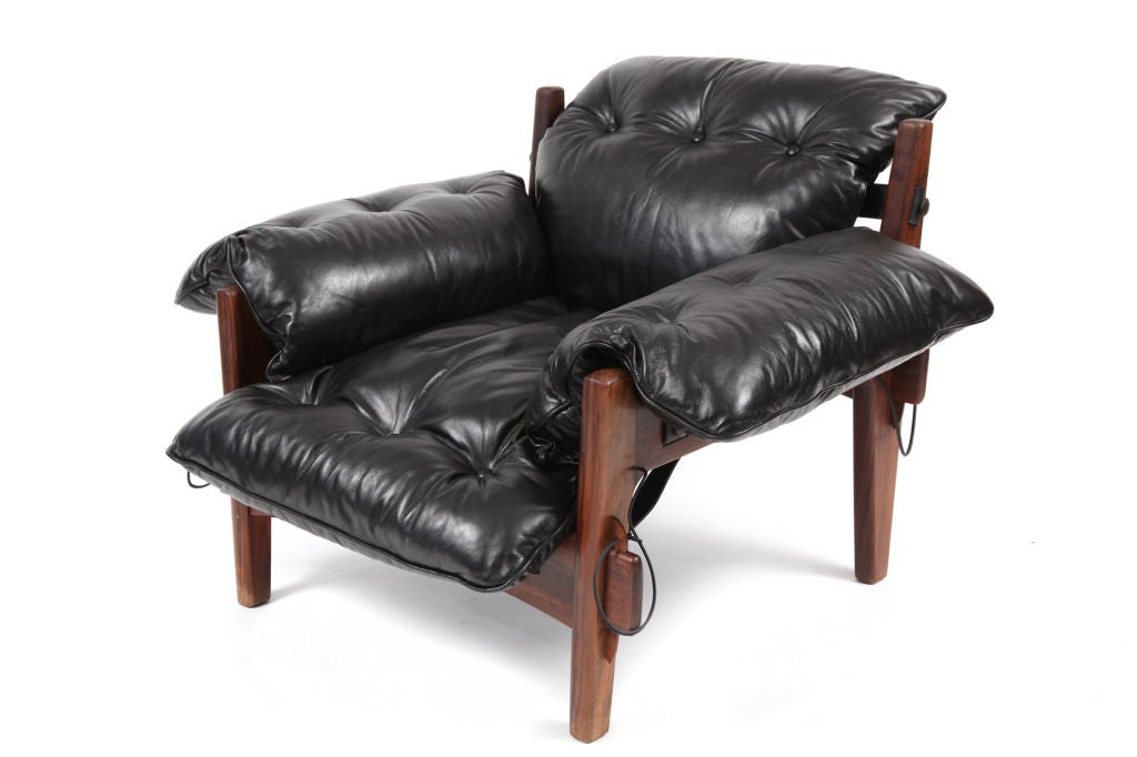 Sergio Rodrigues Poltrona Moleca Chairs and Ottoman at 1stDibs