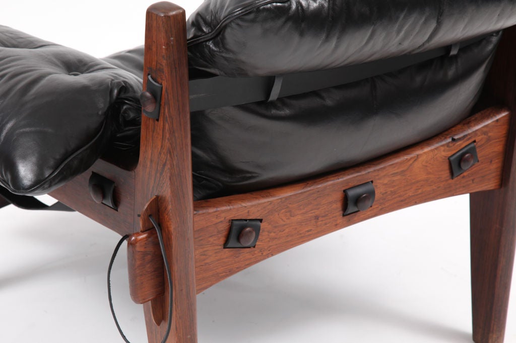 Sergio Rodrigues Poltrona Moleca Chairs and Ottoman at 1stDibs