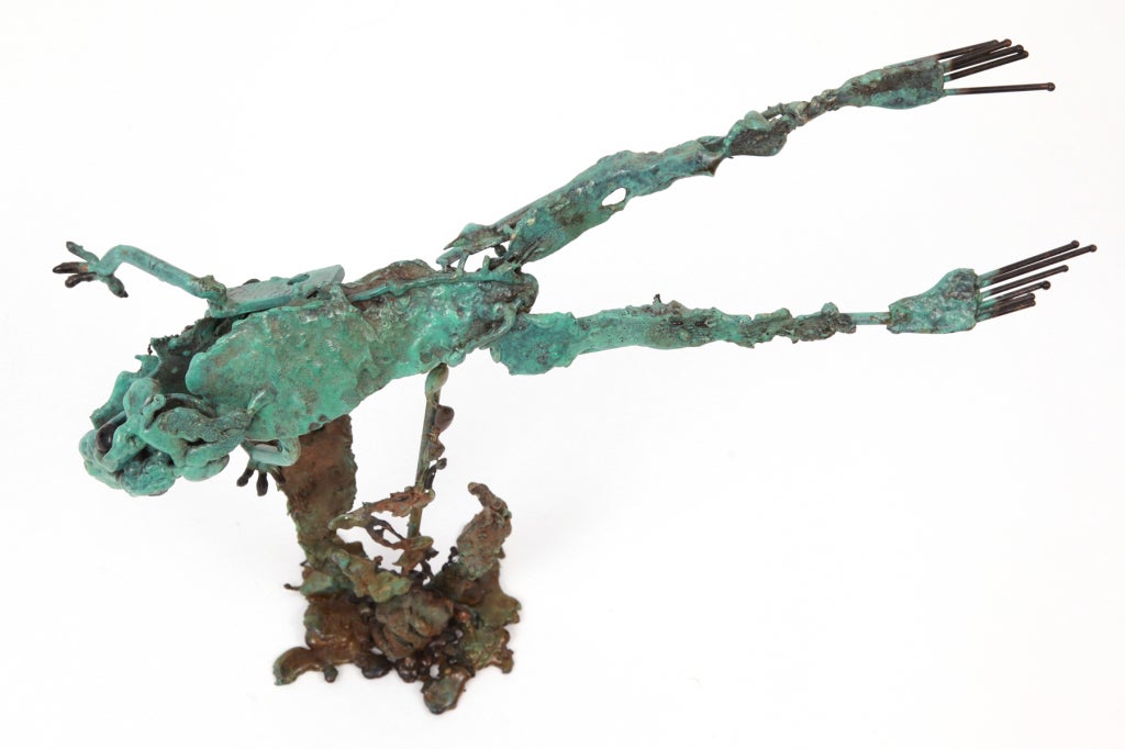 Drip Bronze Frog Sculpture For Sale at 1stDibs
