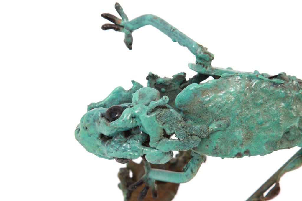 Drip Bronze Frog Sculpture For Sale at 1stDibs
