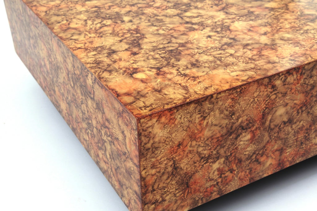 Stunning Faux Burl Cocktail Table at 1stDibs