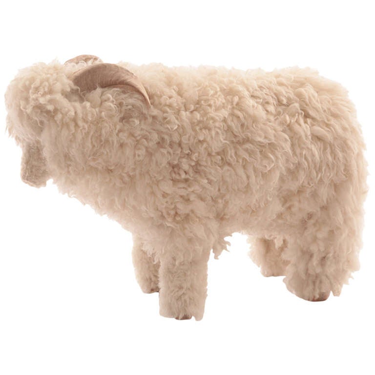 Pair of Life-size Sheep Ottomans or Sculptures at 1stDibs