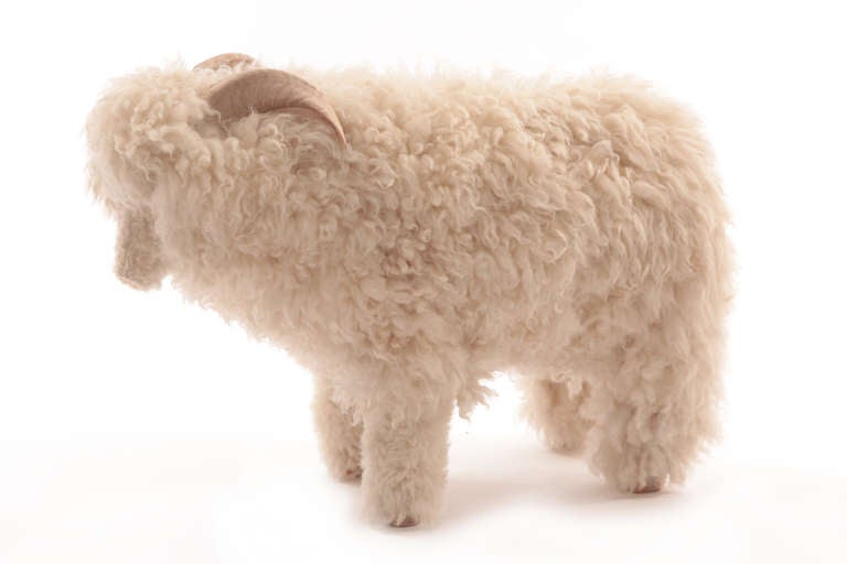 Pair of Life-size Sheep Ottomans or Sculptures at 1stDibs