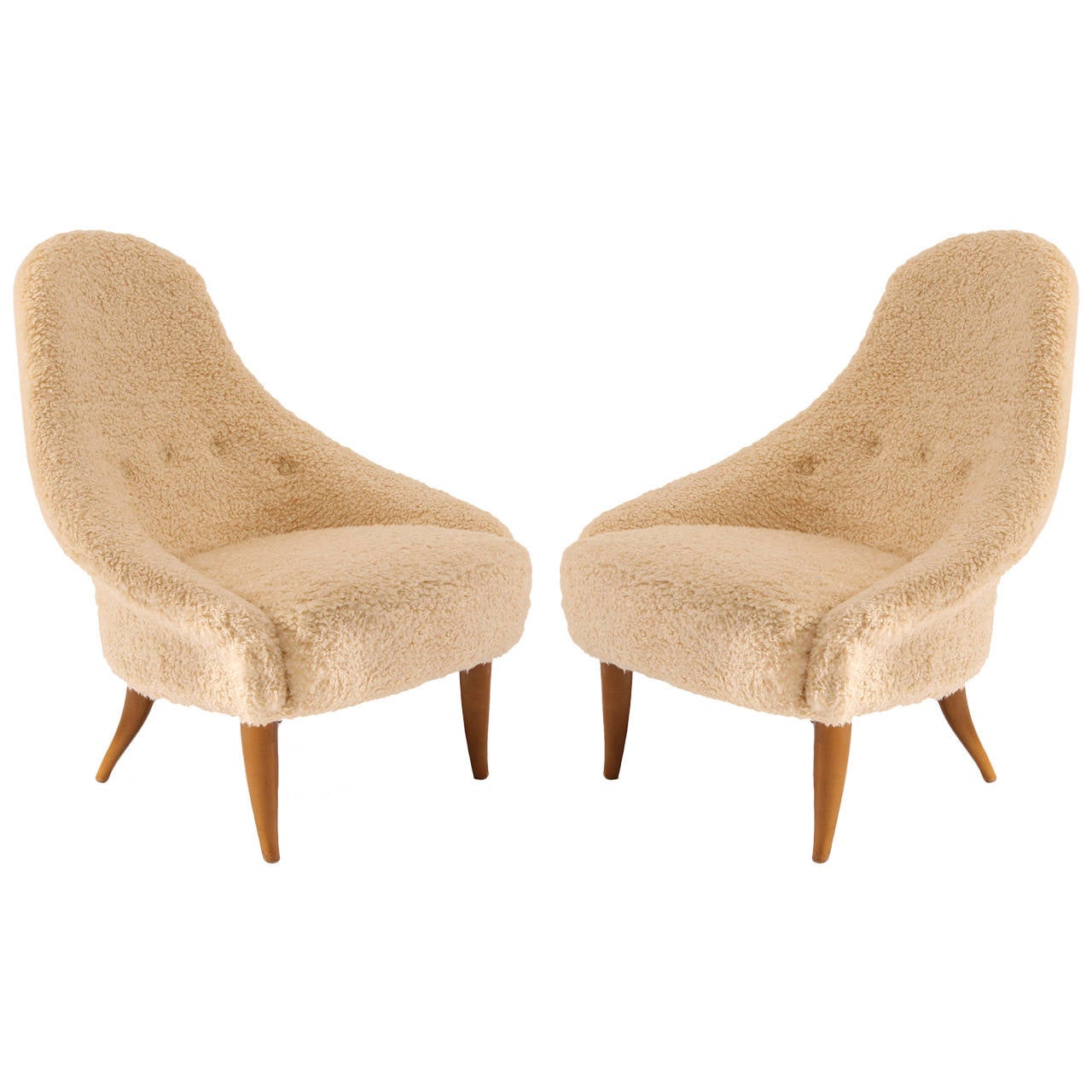 Pair of Lounge Chairs by Holmquist at 1stDibs
