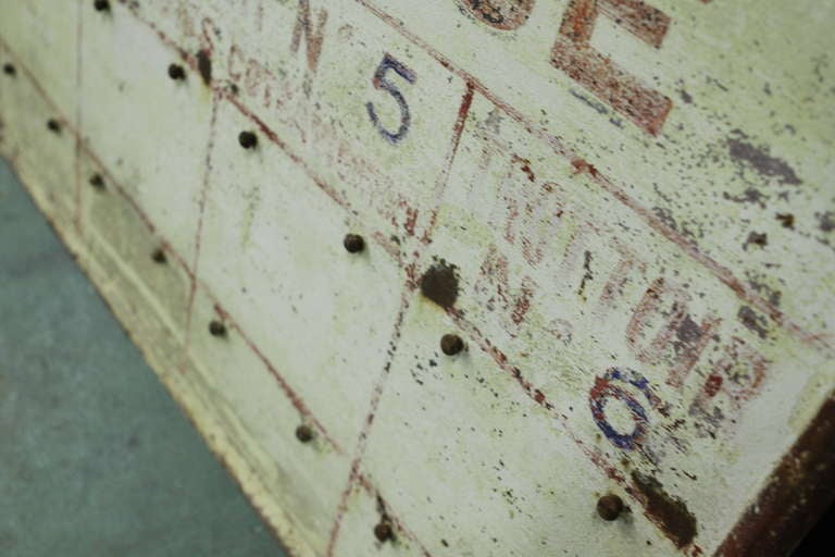 Vintage French train station schedule sign For Sale at 1stDibs