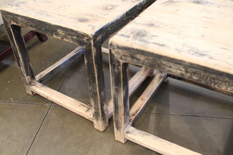 Pair Of Vintage Asian Side Tables For Sale at 1stDibs