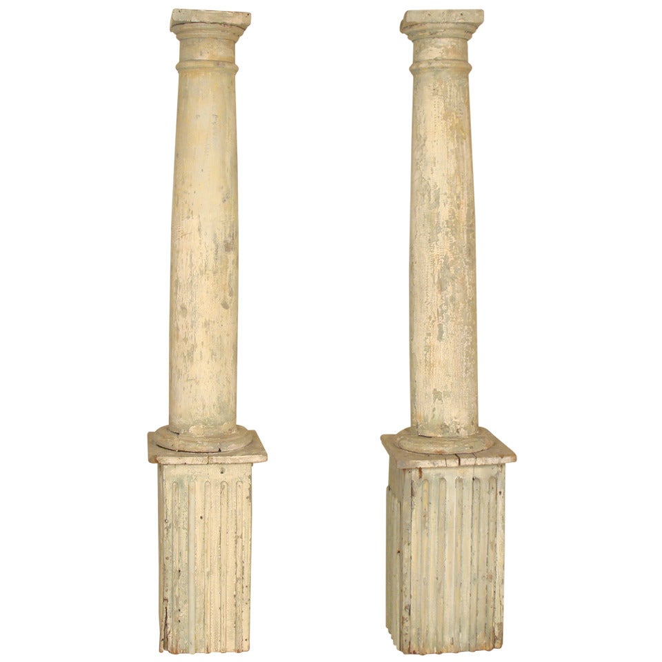 Pair of Palm Tree Columns in the Manner of Serge Roche For Sale at 1stDibs
