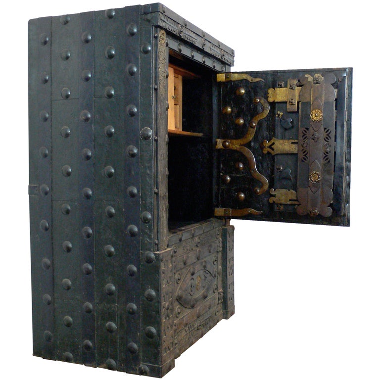 19th Century Iron Safe from Piedmont, Italy at 1stDibs