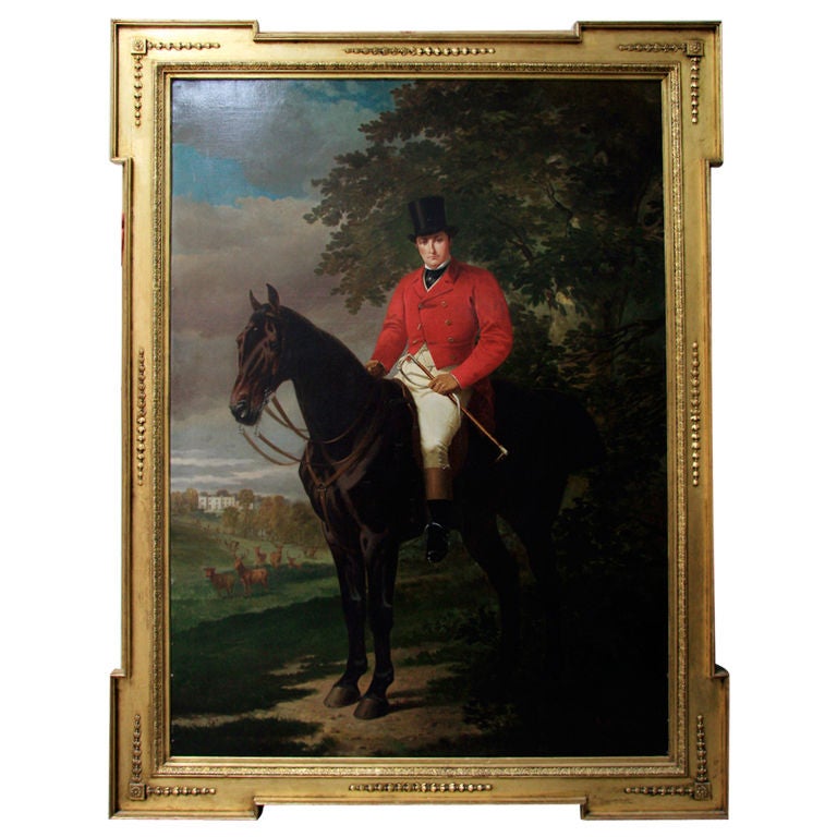 Portrait of a Hunter on Horseback at 1stDibs