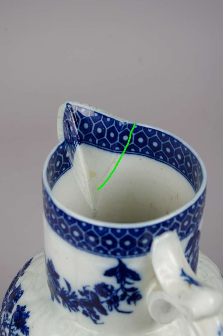 Large First Period Worcester Mask Jug For Sale at 1stDibs