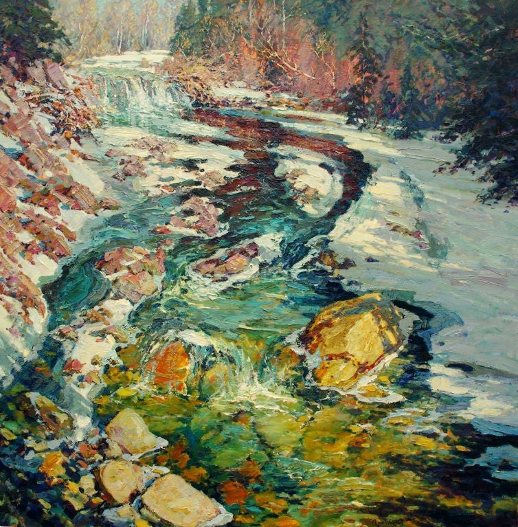 Alan Wolton (b. 1934) "Winter Relenting", Colorado landscape at 1stDibs