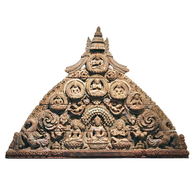 Carved Wooden Nepalese Torana at 1stDibs