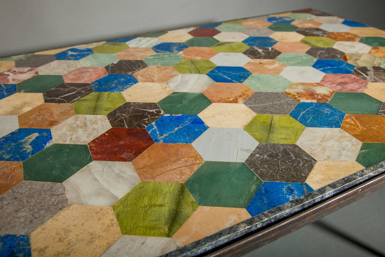 Italian Multi-Colored Marble-Top Table at 1stDibs