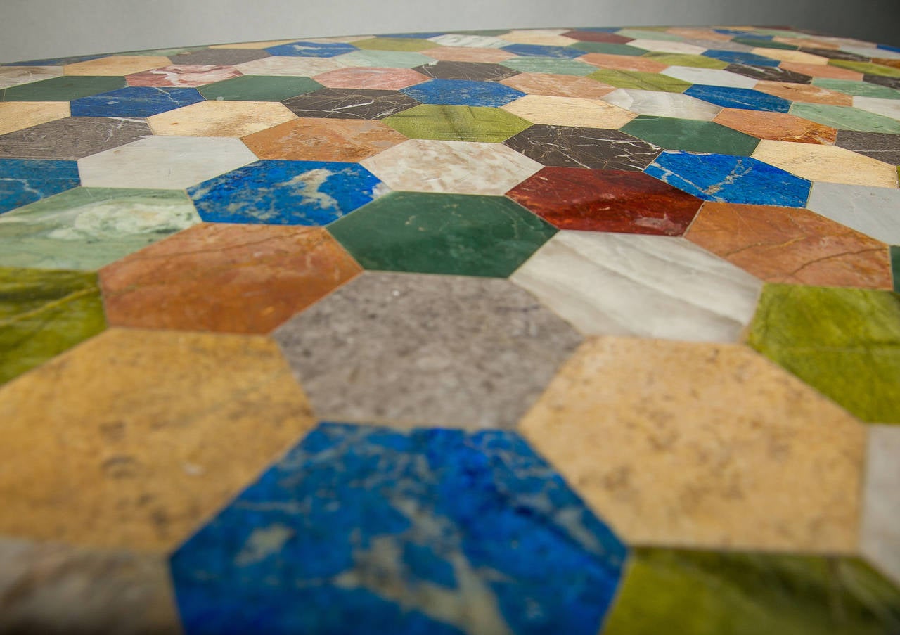 Italian Multi-Colored Marble-Top Table at 1stDibs