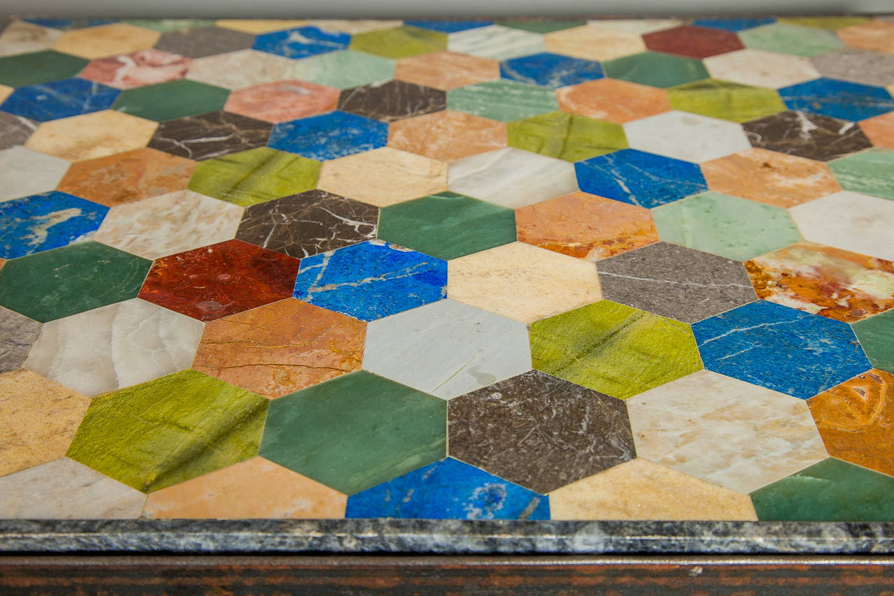 Italian Multi-Colored Marble-Top Table at 1stDibs