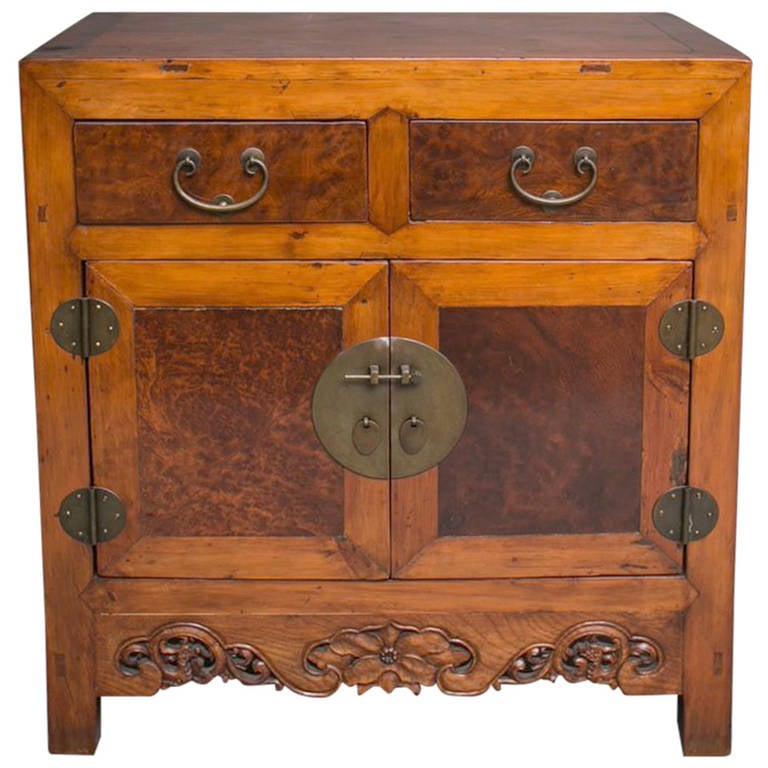Cedar and Burl Wood Cabinet For Sale at 1stDibs