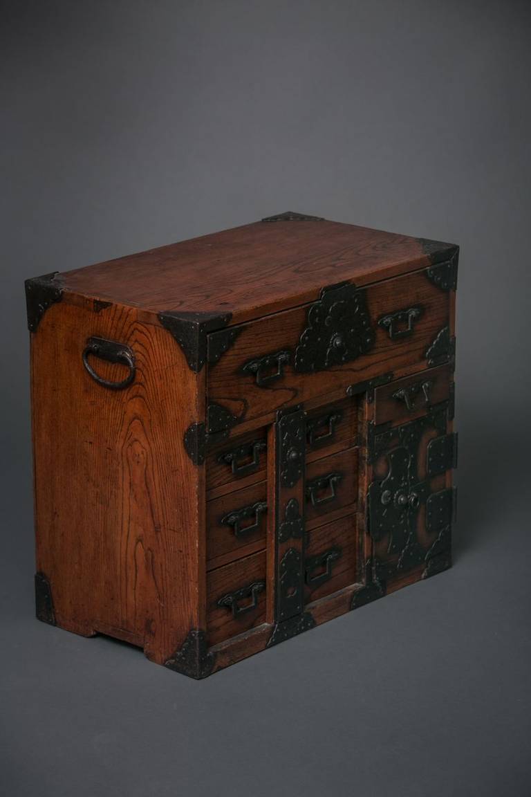 Keyaki Wood Small Tansu or Chest at 1stDibs