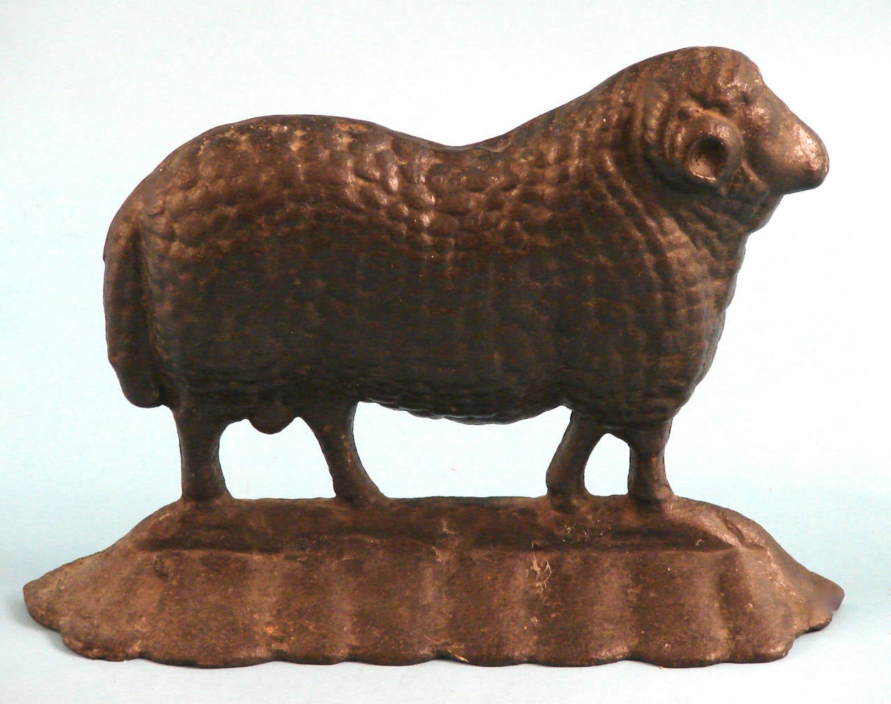 Pair of Cast Iron Sheep Doorstops at 1stDibs