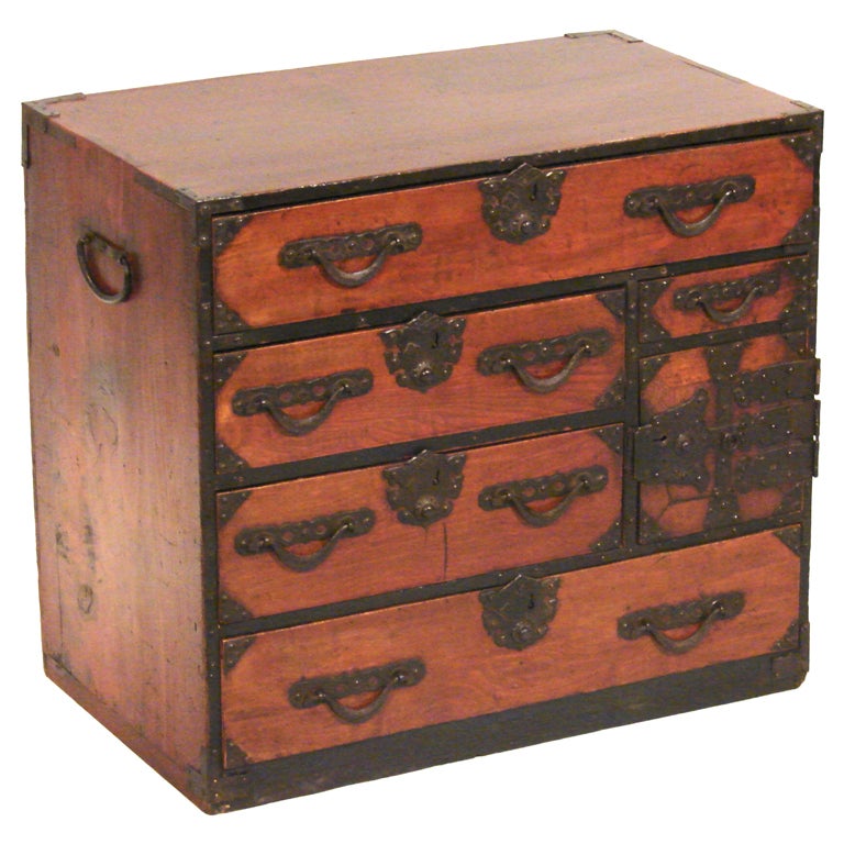 Japanese Keyaki Wood Tansu of Small Size at 1stDibs