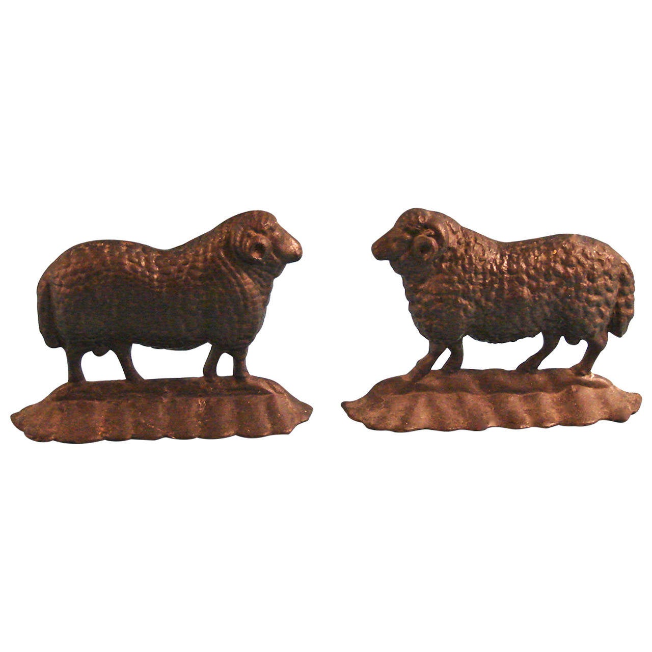 Pair of Cast Iron Sheep Doorstops at 1stDibs