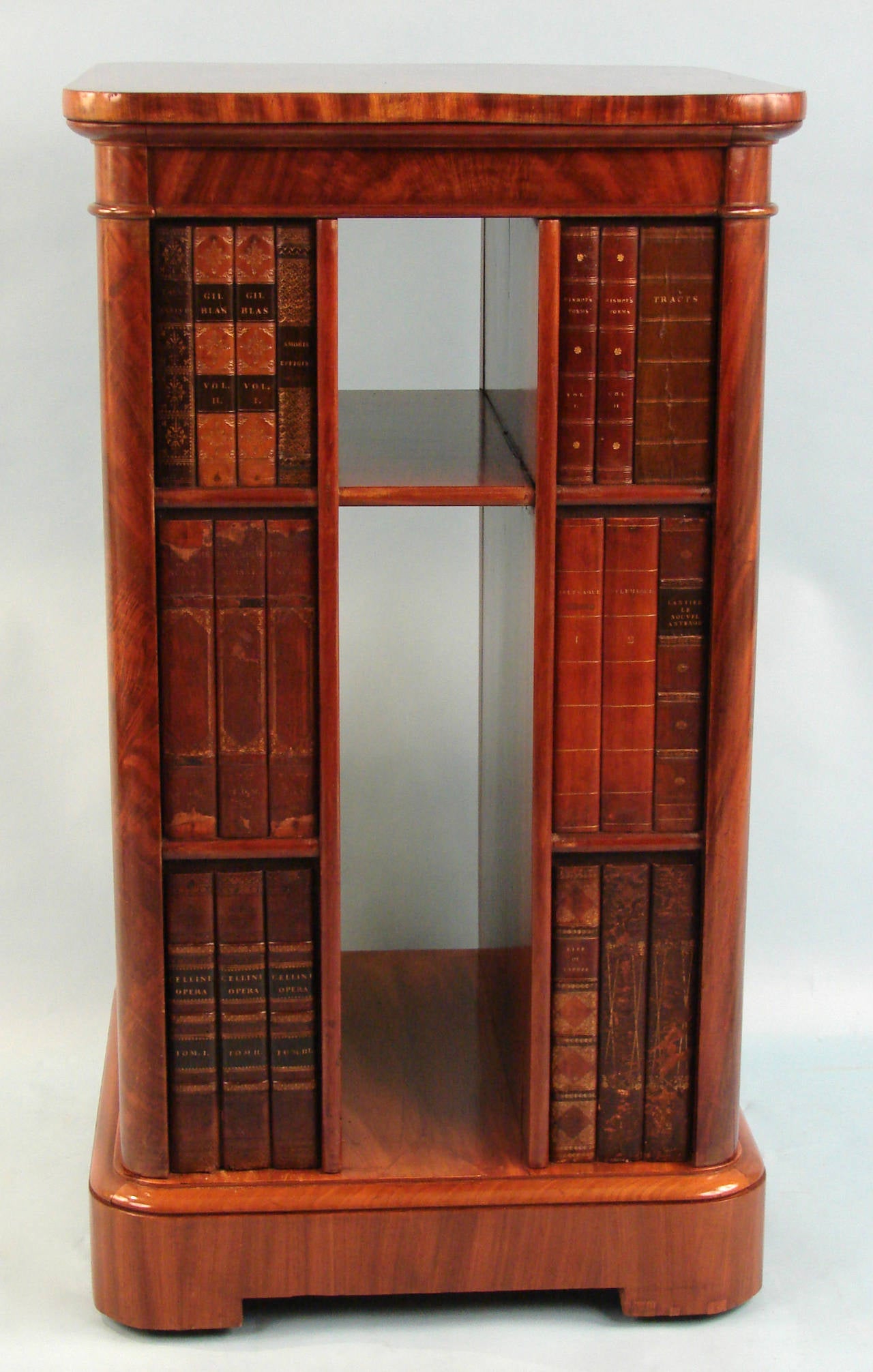 Fine and Unusual English Mahogany Compact Bookcase at 1stDibs
