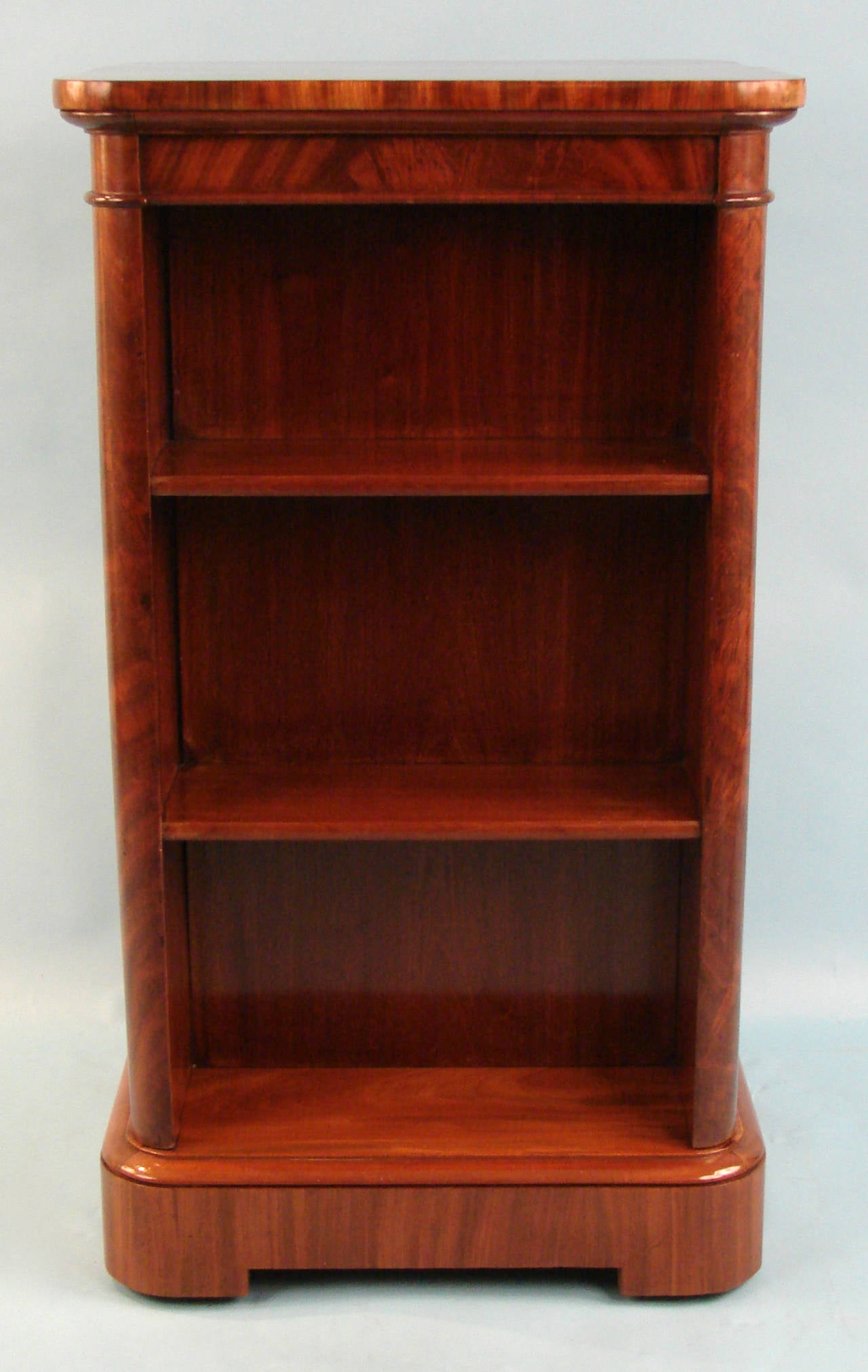 Fine and Unusual English Mahogany Compact Bookcase at 1stDibs