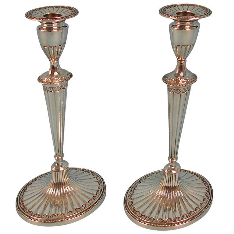 Pair of Gorham Sterling Silver Candlesticks at 1stDibs