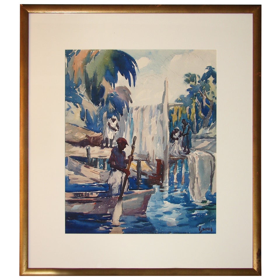 George Post Watercolor, San Francisco, Leavenworth Street For Sale at ...