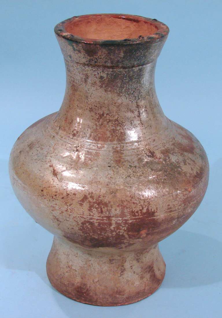 Glazed Chinese Earthenware Vase Han Dynasty at 1stDibs