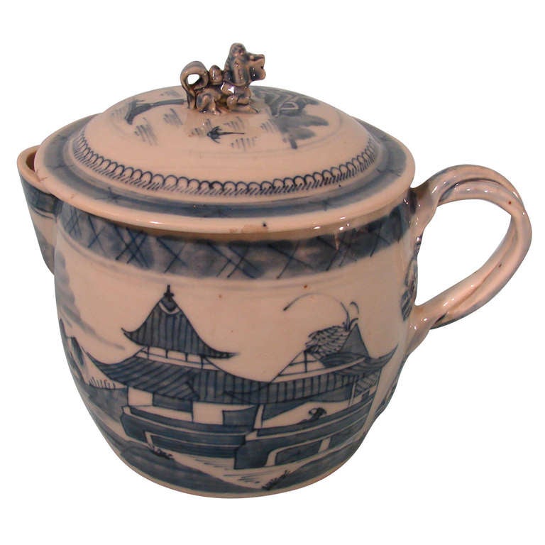Chinese Canton Covered Cider Jug at 1stDibs