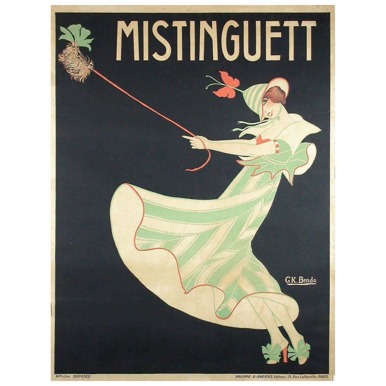 Original Roaring Twenties Poster for Mistinguett at 1stDibs