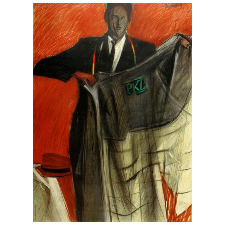 Original PKZ poster by Hans Falk For Sale at 1stDibs