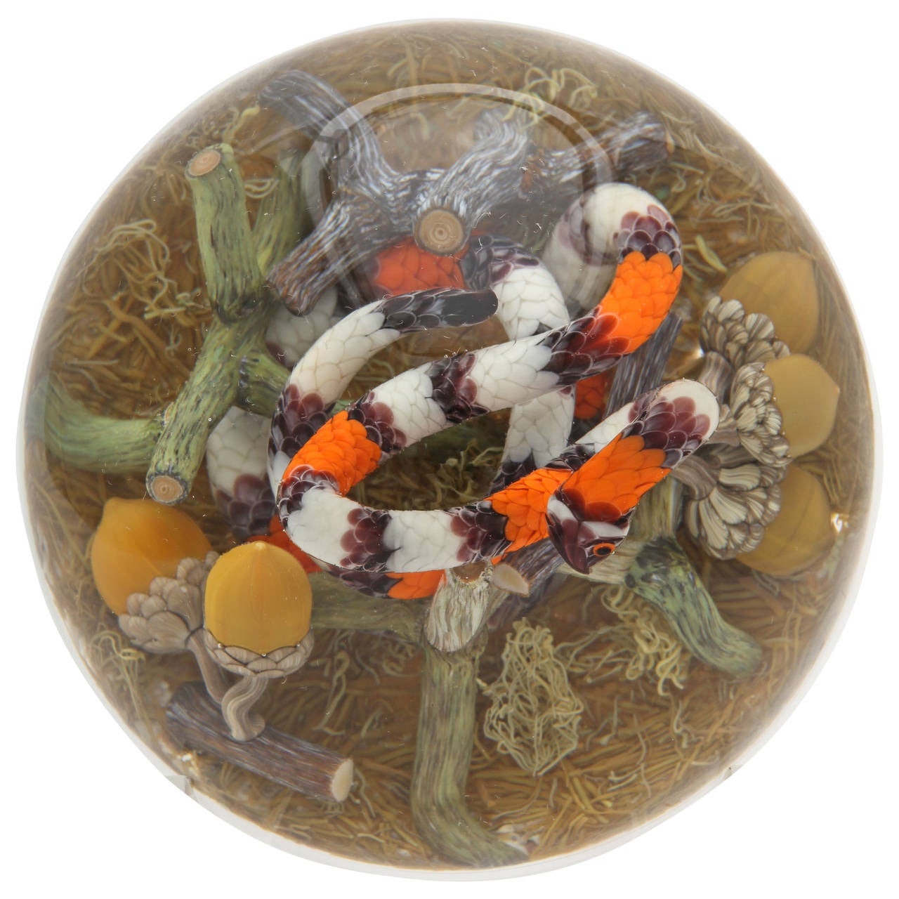 Gordon Smith Cobra Coral Snake Paperweight For Sale at 1stDibs