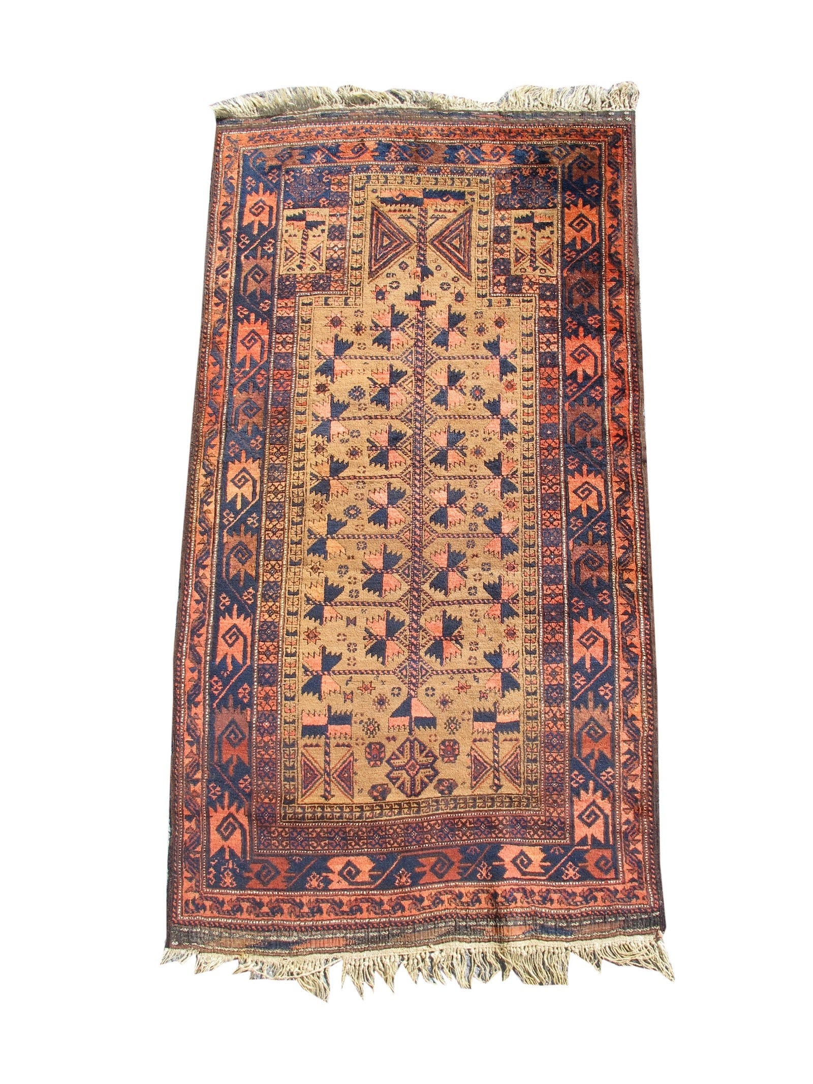 Late 19th Century Baluch Prayer Rug with Camel Ground at 1stDibs
