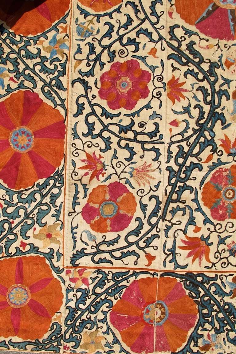 Suzani Embroidered Textile at 1stDibs