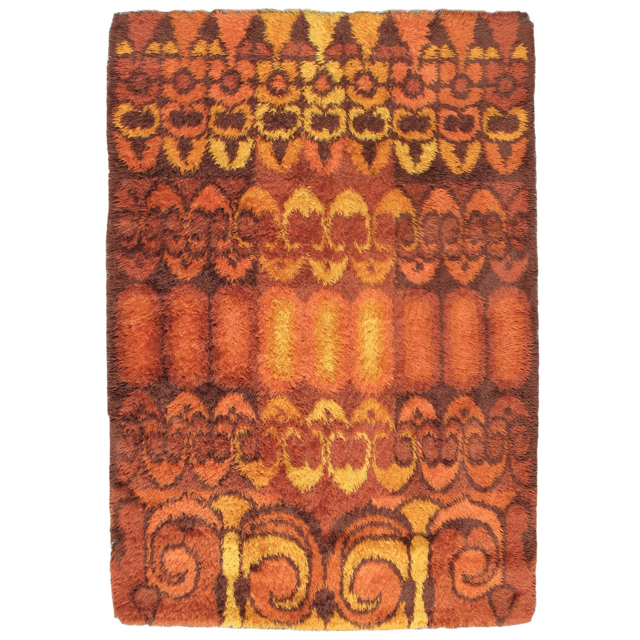 Modernist Danish Rya Rug at 1stDibs