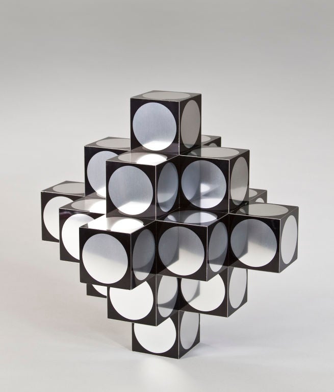 A Painted Aluminum Kroa Sculpture by Victor Vasarely at 1stDibs