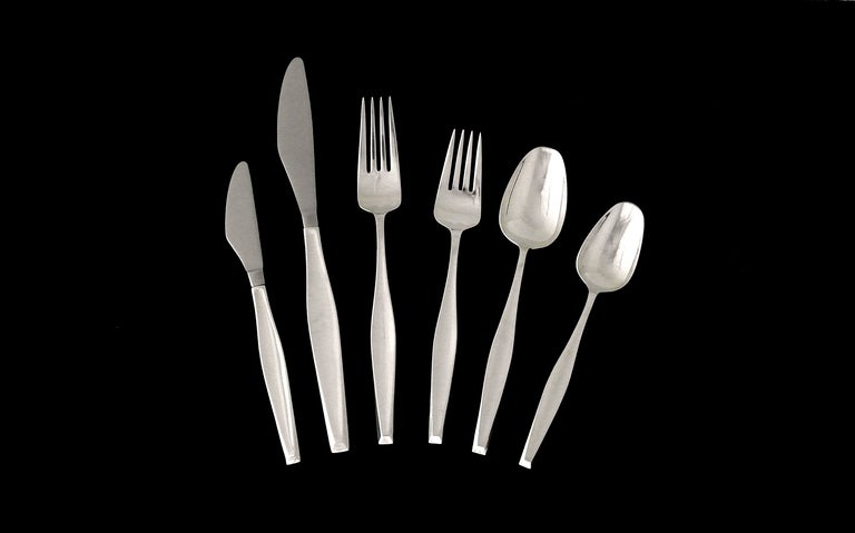 Award Winning 1961 Moderne Sterling Silver Flatware 149 pcs designer 4 ...